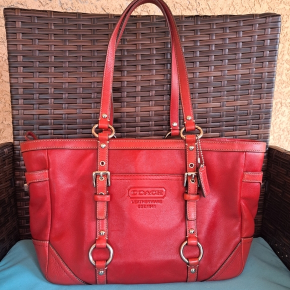Coach | Bags | Vintage Coach Red Shouldertote Bag | Poshmark